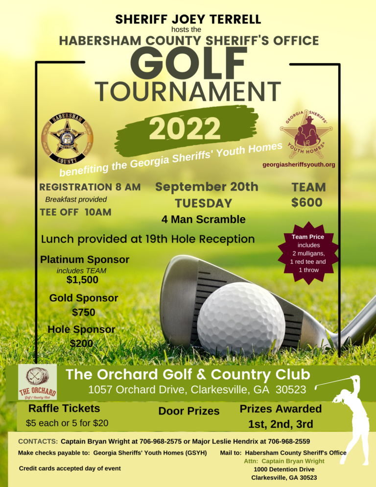 Habersham County Golf Tournament - Georgia Sheriffs' Youth Homes