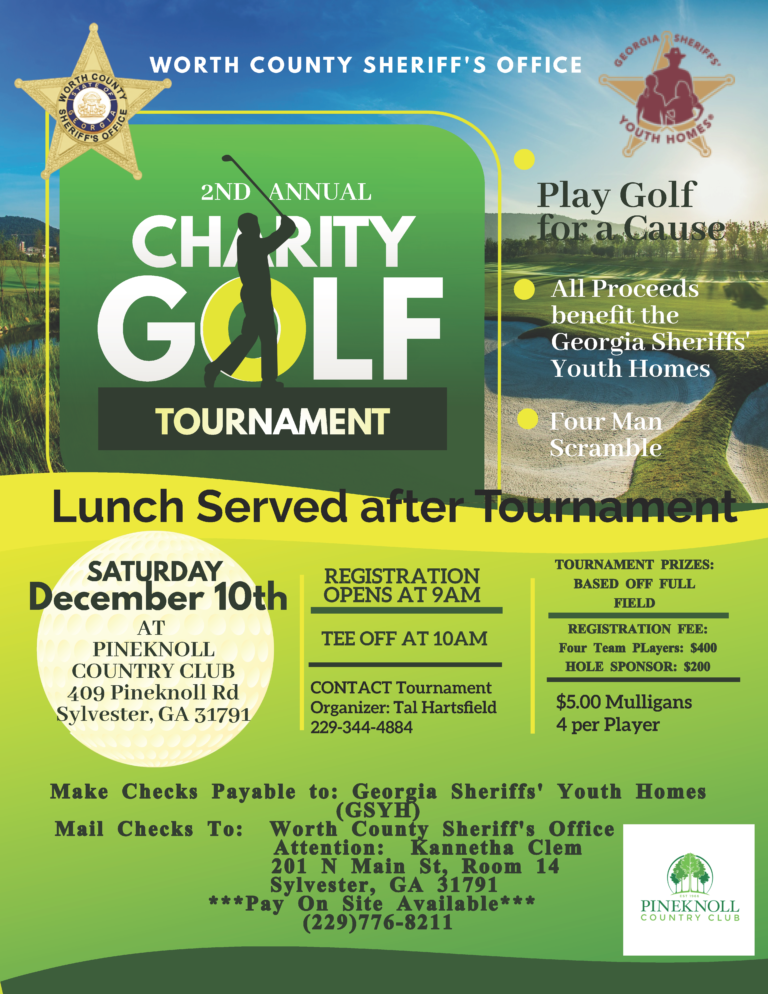 Worth County Sheriff’s Office 2nd Annual Charity Golf Tournament ...