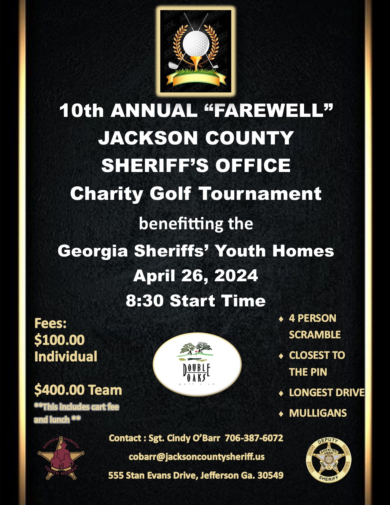 2024 Jackson County "Farewell" Golf Tournament - Georgia Sheriffs ...